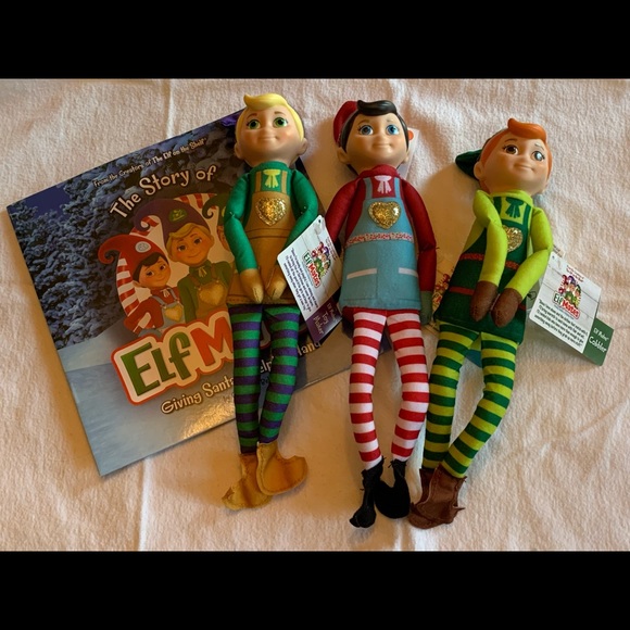 ELF | Toys | Elf Mates 3 Doll And Book Set Chef Cobbler Toy Maker ...